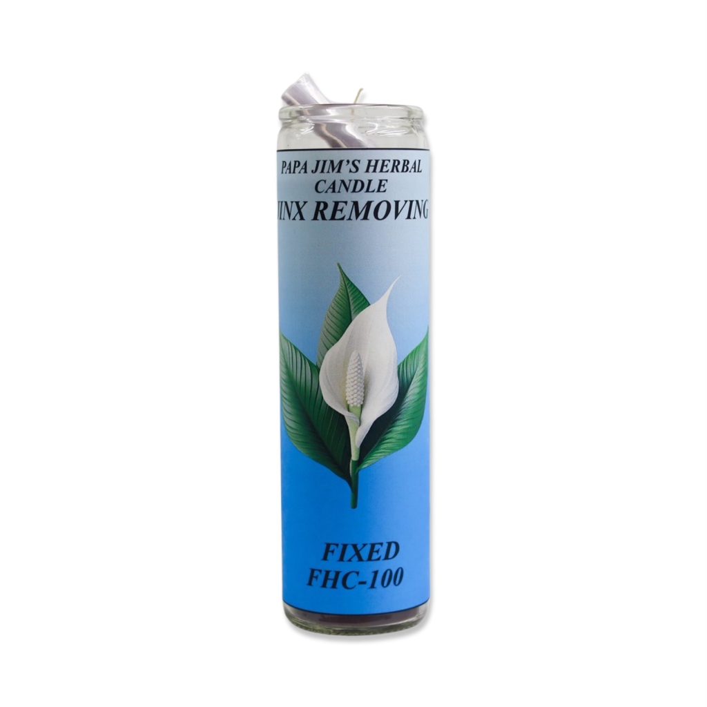 JINX REMOVING FIXED HERBAL CANDLE - Papa Jim's Botanica