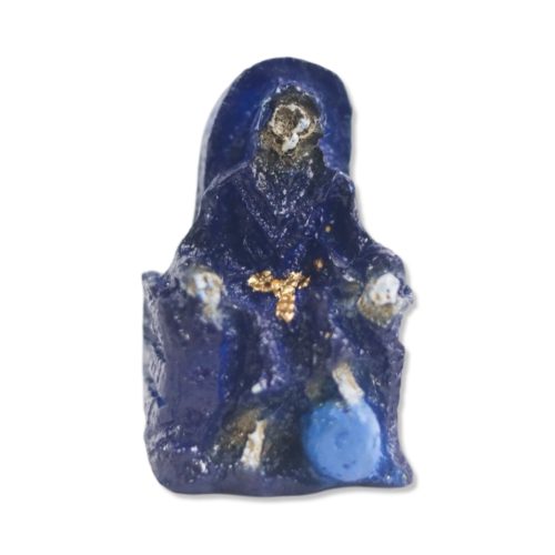 SANTA MUERTE SITTING 2" STATUE BLUE - Papa Jim's Botanica